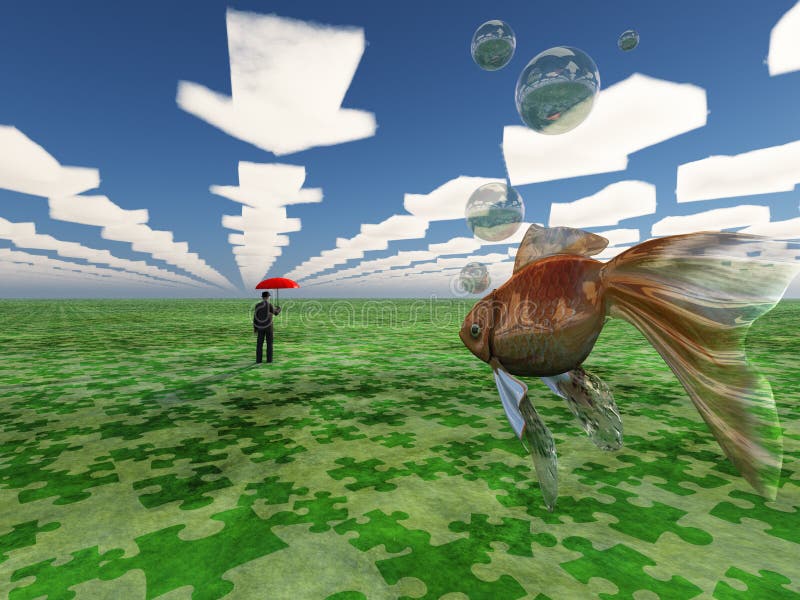 Cello in Dream Like Landscape Stock Illustration - Illustration of ...