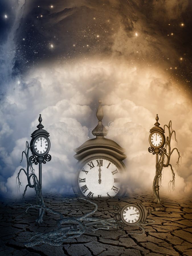 Magic clock stock illustration. Illustration of heaven - 19634472