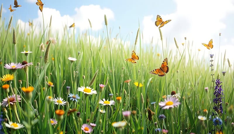 Fantasy Landscape with Floating Clocks, Surreal Time Concept ...