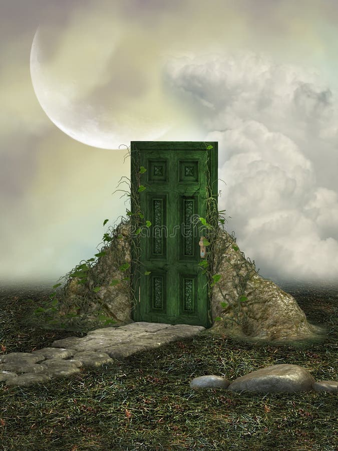 Magic door stock illustration. Illustration of color - 19732456