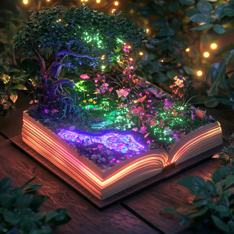 A Fantasy Landscape Fills the Cover and Outside of the Book Stock ...