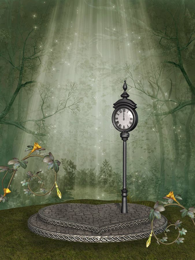 Fantasy Forest stock illustration. Illustration of flowers - 17758747