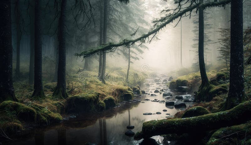 Fantasy Landscape. Generative AI Stock Illustration - Illustration of ...