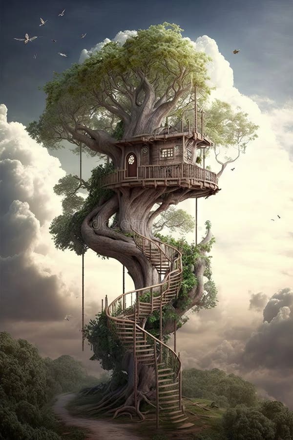 Fantasy Tree House Stock Illustrations – 15,542 Fantasy Tree House ...