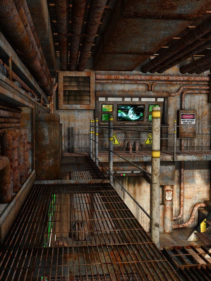 Fantasy loading dock stock illustration. Illustration of interior ...