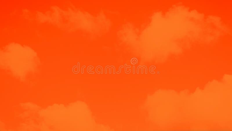Fantasy Lush Lava Hot Orange Color Sky with Clouds, 16:9 Panoramic ...