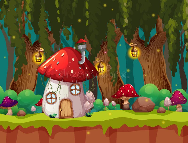 Fantasy Magic Laboratory Background Stock Illustration - Illustration ...