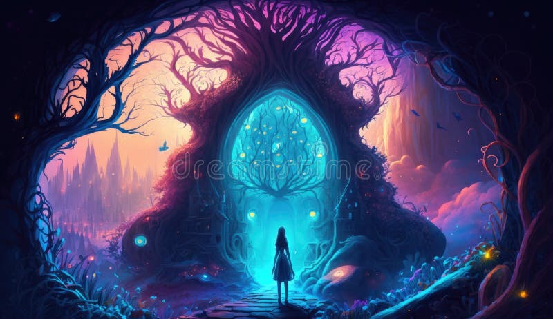 Fantasy Magical World.. Generative AI Stock Illustration - Illustration ...