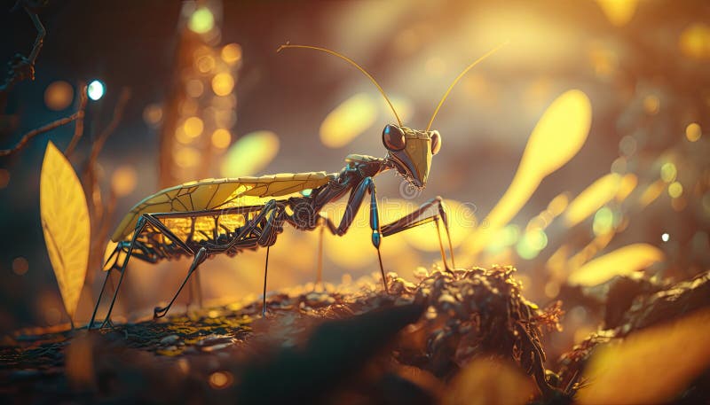 Fantasy Mantis Illustration by Generative AI Stock Illustration ...