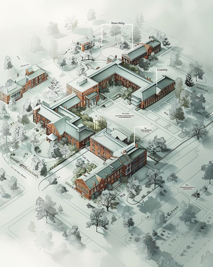 Fantasy Map of Building Ravenwing with Surrounding Structures, Art ...