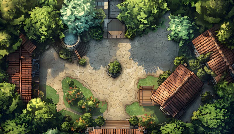 Fantasy map for game rpg stock illustration. Illustration of game ...
