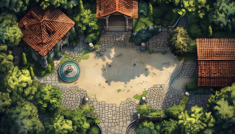 Fantasy map for game rpg stock illustration. Illustration of city ...