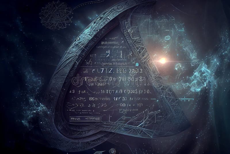 A Fantasy Math Background Featuring Imaginary Mathematical Equations ...