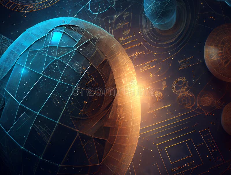 A Fantasy Math Background Featuring Imaginary Mathematical Equations ...