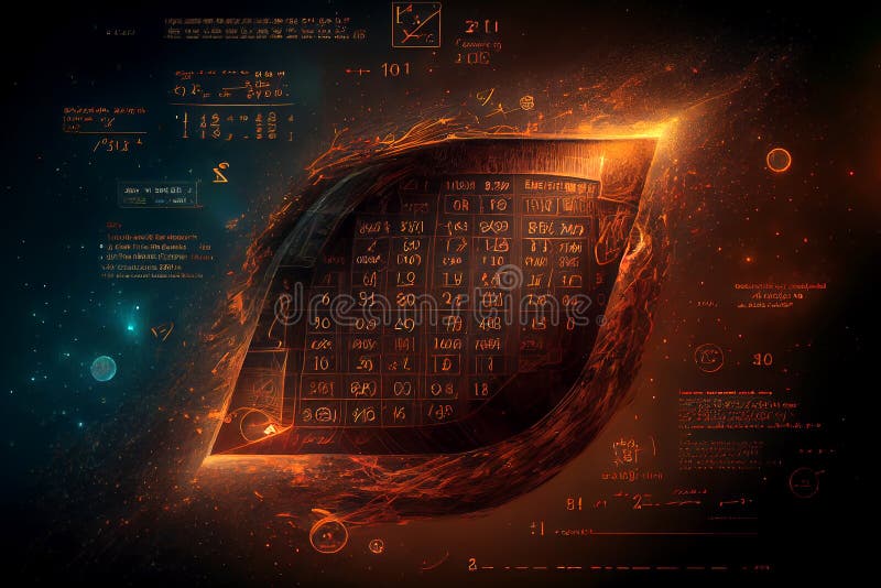 A Fantasy Math Background Featuring Imaginary Mathematical Equations ...