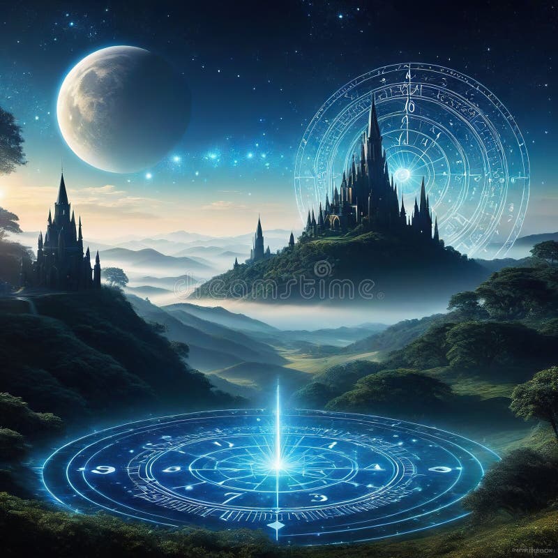 A Fantasy Math Background Featuring Imaginary Mathematical Equations ...