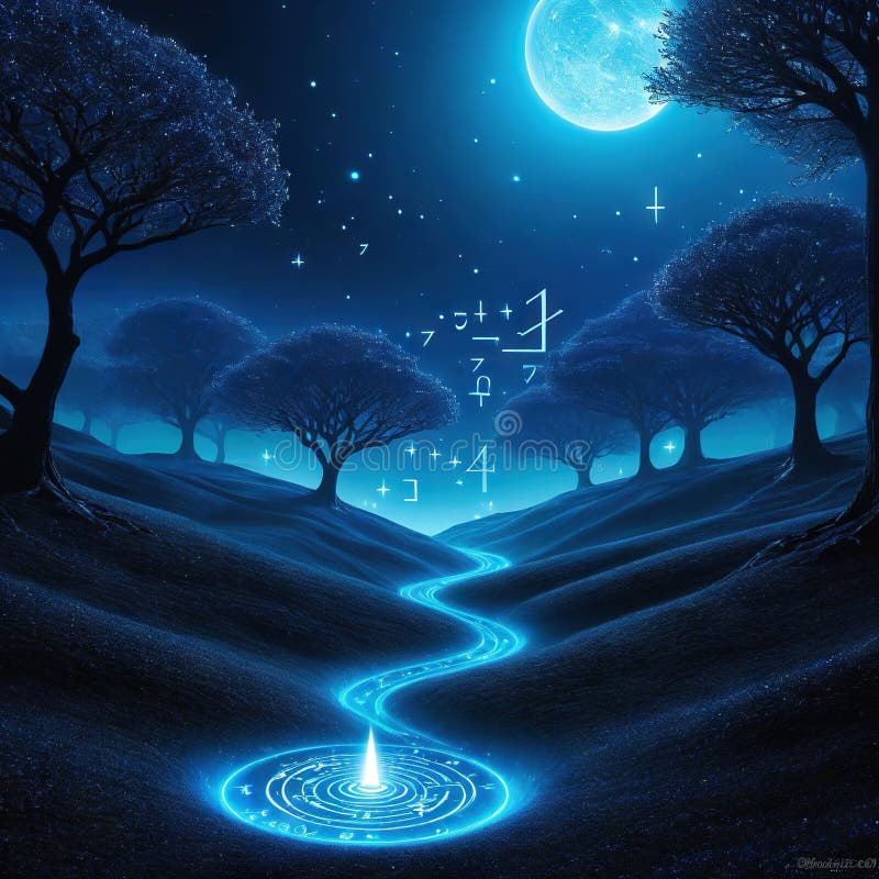 A Fantasy Math Background Featuring Imaginary Mathematical Equations ...