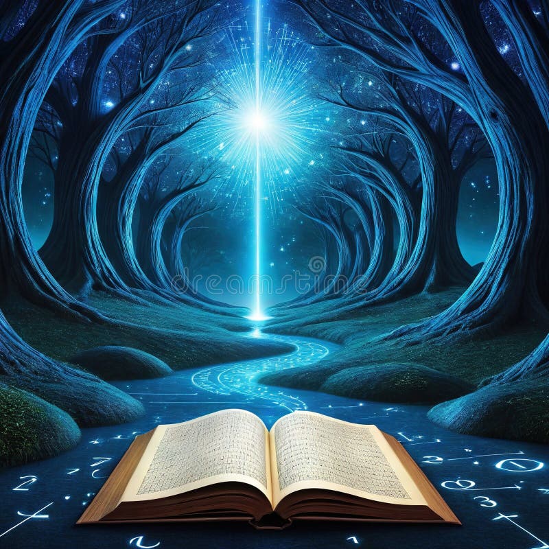 A Fantasy Math Background Featuring Imaginary Mathematical Equations ...