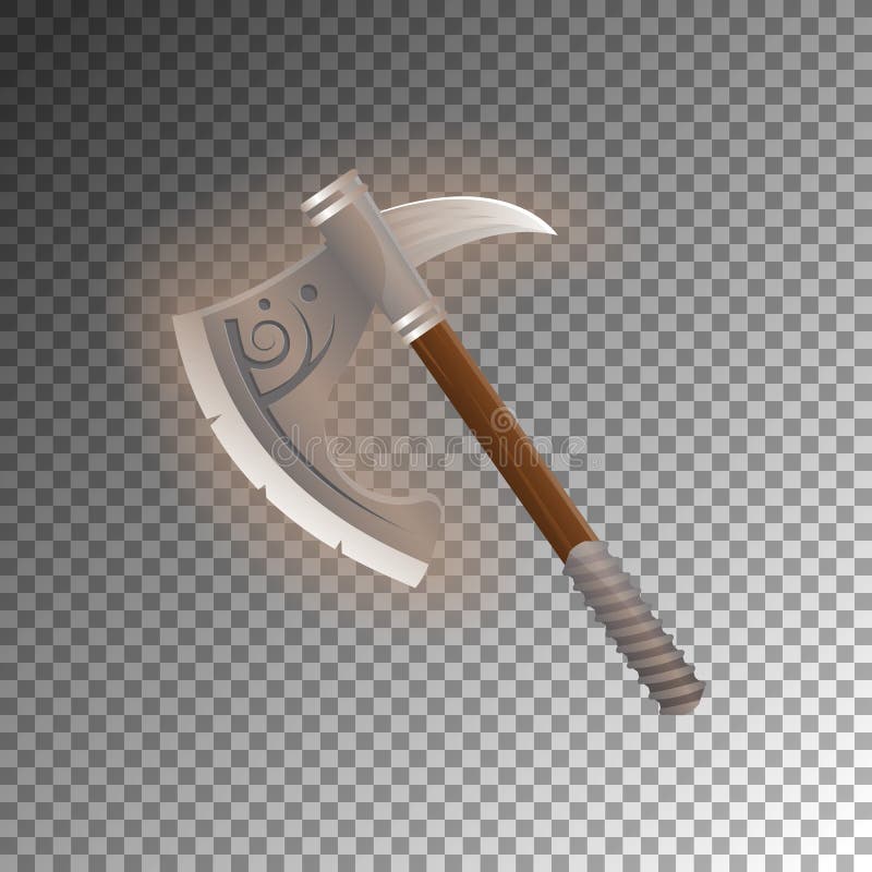 Fantasy Medieval Tomahawk Isolated Game Element Stock Vector ...