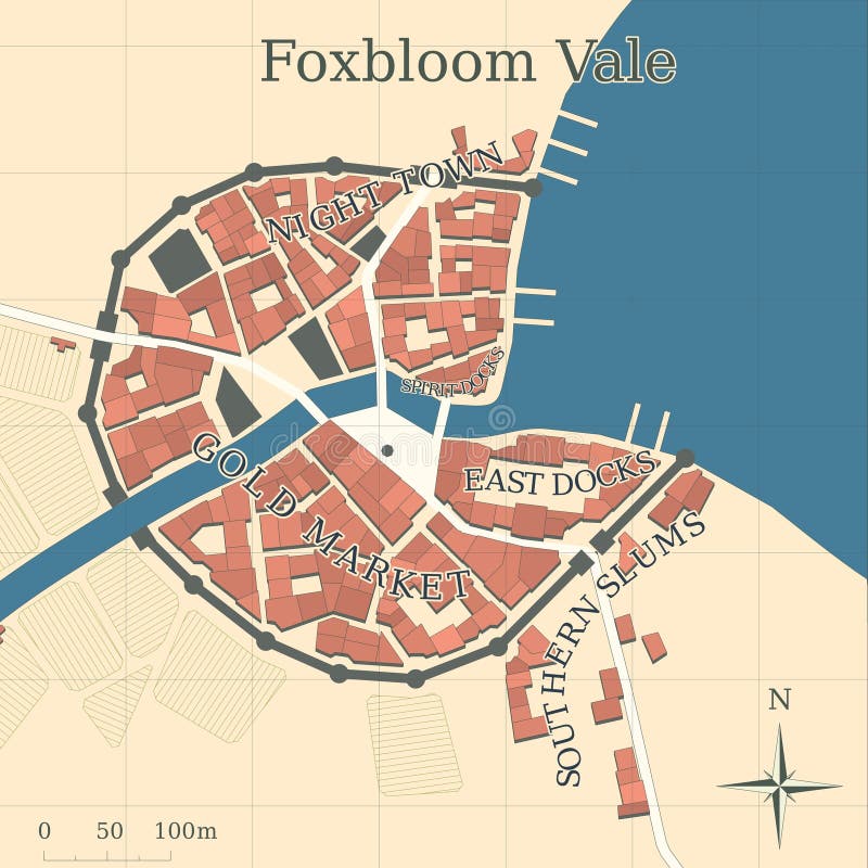 Medieval Port City Map