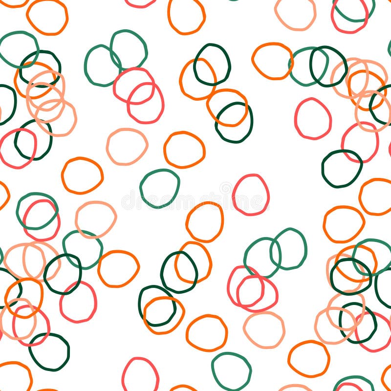 Fantasy Messy Freehand Doodle Geometric Shapes Seamless Pattern ...