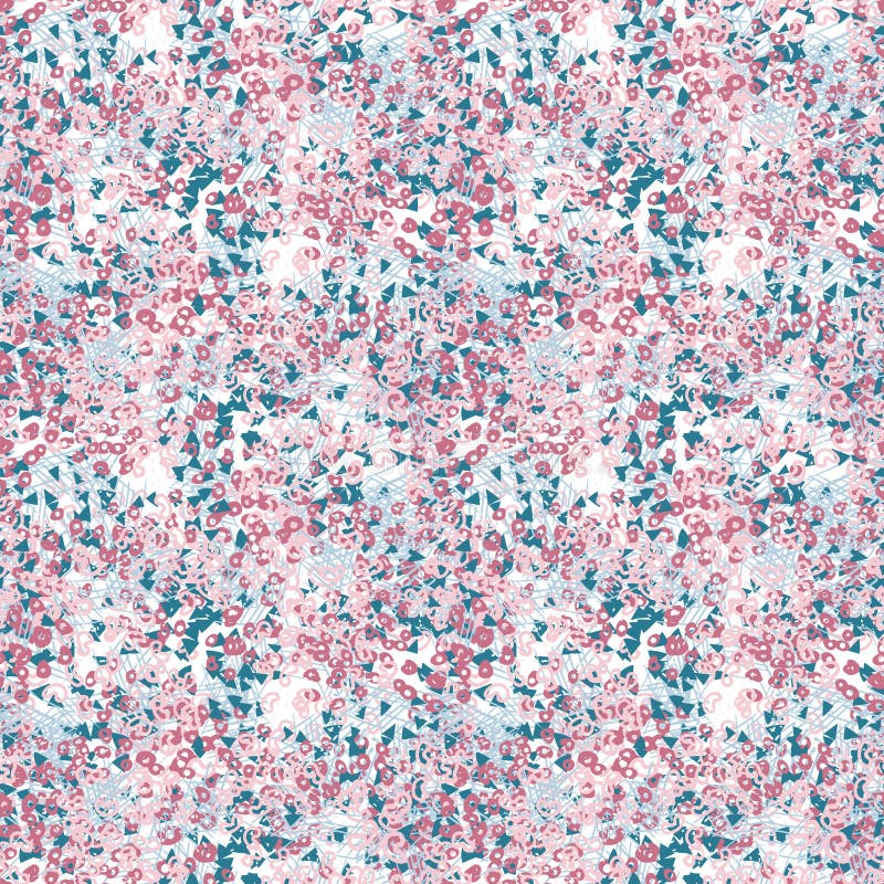 Fantasy Messy Freehand Doodle Geometric Shapes Seamless Pattern. Stock ...