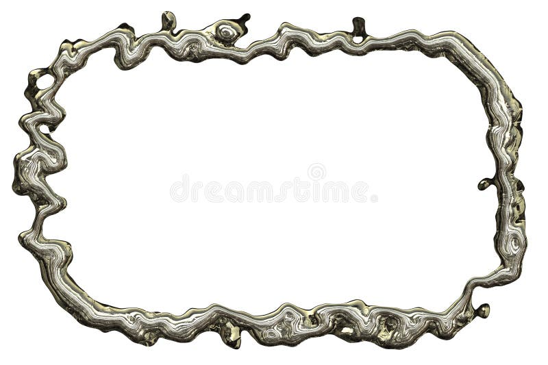 Fantasy Metallic Frame with Ornament Stock Illustration - Illustration ...