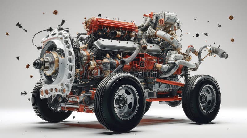 Fantasy Meticulous Auto Engine Disassembly: a Comprehensive Visual ...
