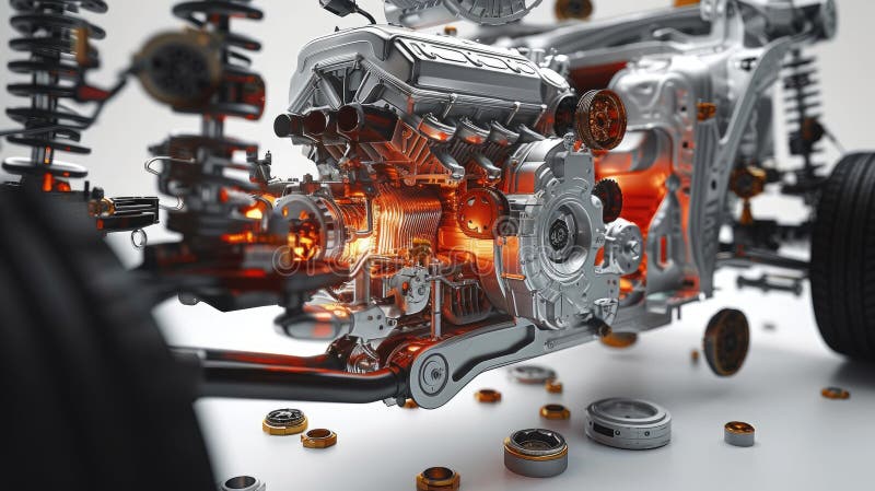 Fantasy Meticulous Auto Engine Disassembly: a Comprehensive Visual ...