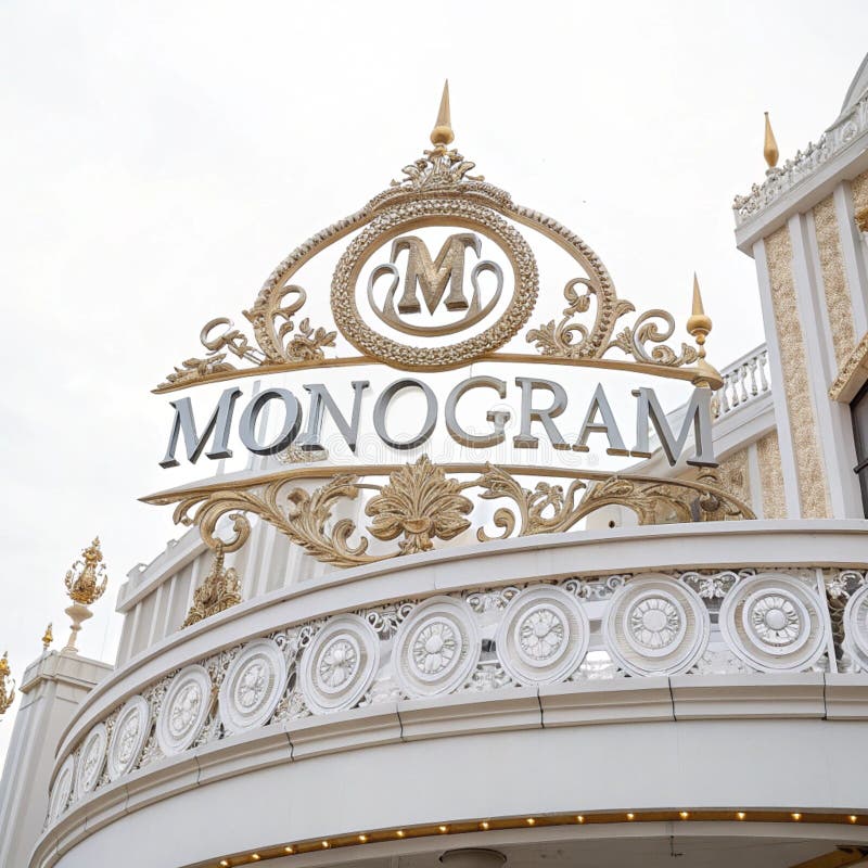 Fantasy Monogram Isolated on White Background Stock Illustration ...