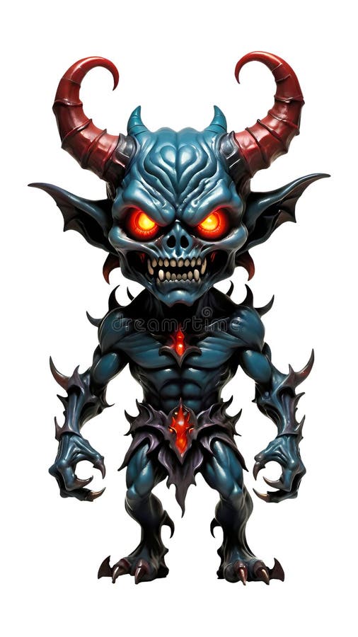 A Demon with a Very Angry Personality. Stock Image - Illustration of ...