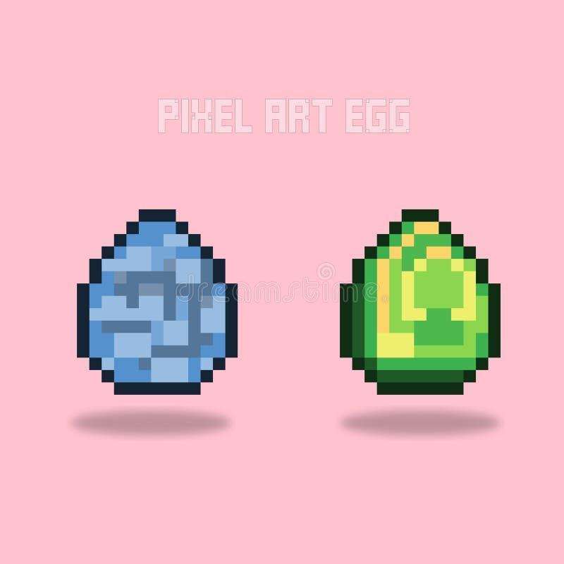 Fantasy Monster Pixel Eggs Set Magical Dragon or Dinosaur Pixel Egg 8 ...