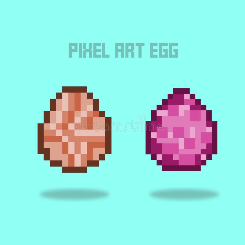Fantasy Monster Pixel Eggs Set Magical Dragon or Dinosaur Pixel Egg 8 ...