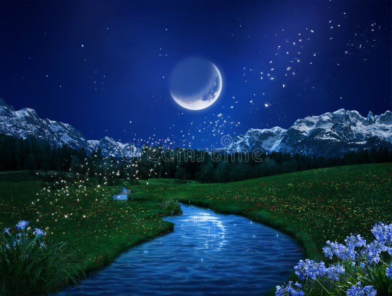 Moonlight Nature Wallpaper