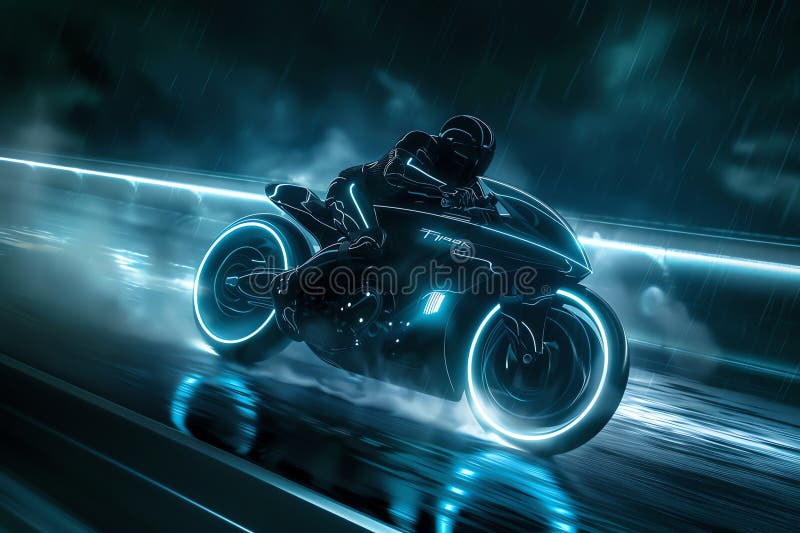 Fantasy Motorcycle, AI Generated Stock Illustration - Illustration of ...