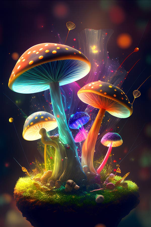 Cosmic Magic Mushroom Stock Illustrations – 390 Cosmic Magic Mushroom ...
