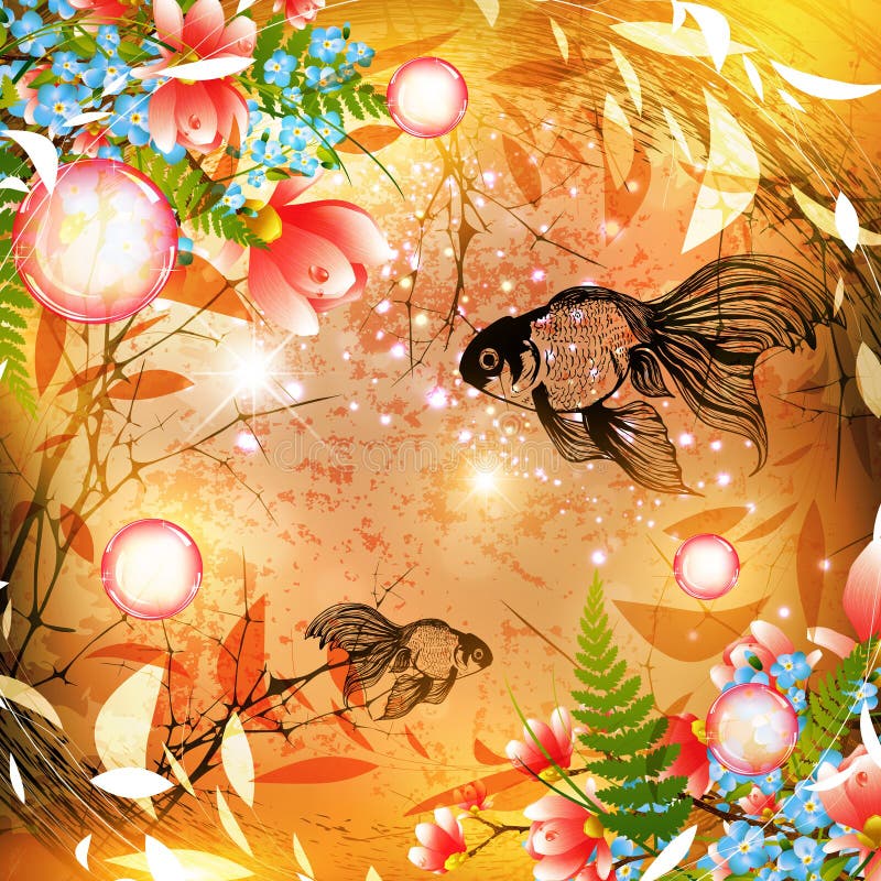 Fantasy Nature Abstract Background Stock Vector - Illustration of ...