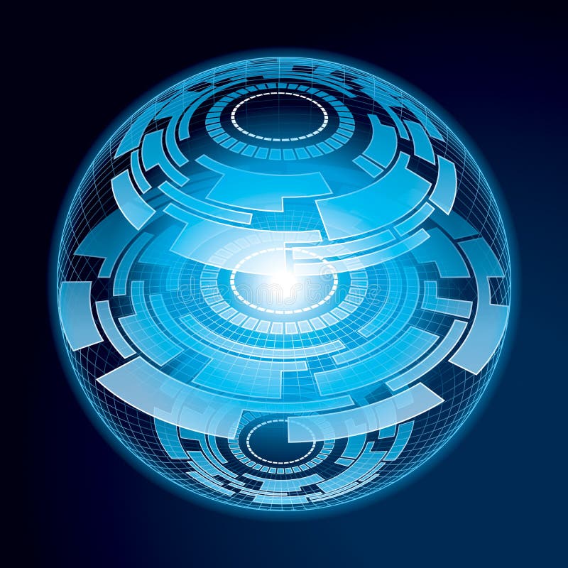 Fantasy Space Navigation Sphere. Stock Vector - Illustration of fantasy ...