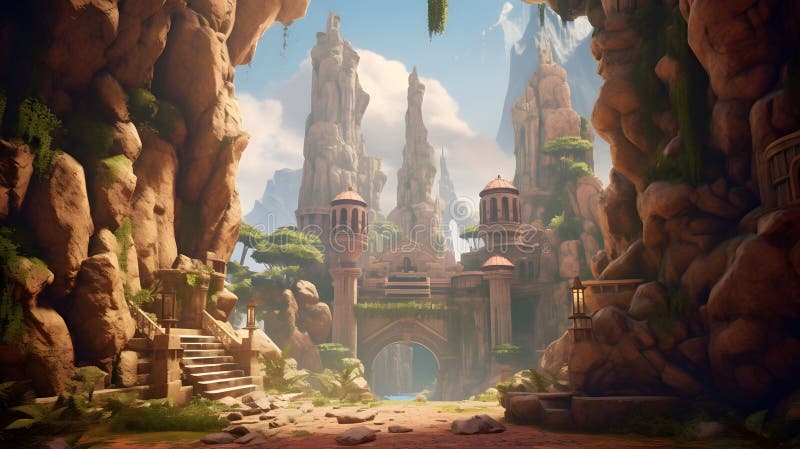 Fantasy onward environment stock image. Image of onward - 299603475