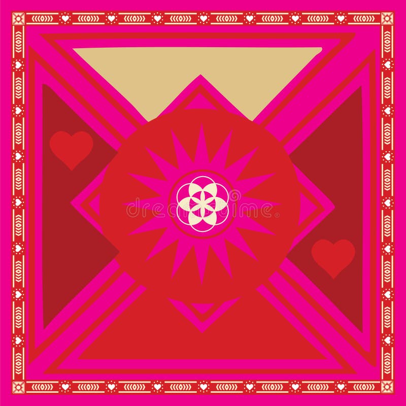 Fantasy Ornamental Love Message Poster Stock Vector - Illustration of ...