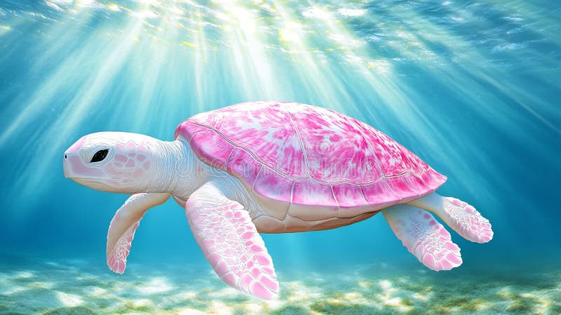 A Fantasy Pink Turtle Created Using Stock Technology Stock Image ...