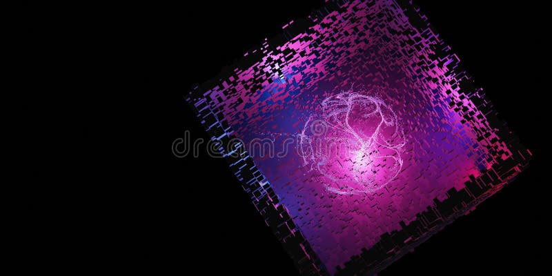 Fantasy Pixel Blocks Technology Abstract Background Modern Scene ...
