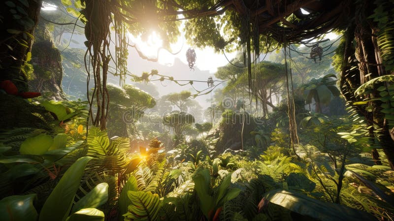 Fantasy Planet Landscape Illustration Stock Illustration - Illustration ...