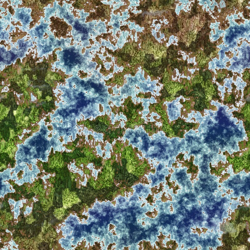 Fantasy Planet Terrain Seamless Texture or Background Illustration ...