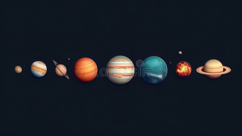 Fantasy Planetary System Against Black Void 3d Rendering Image, Ai ...