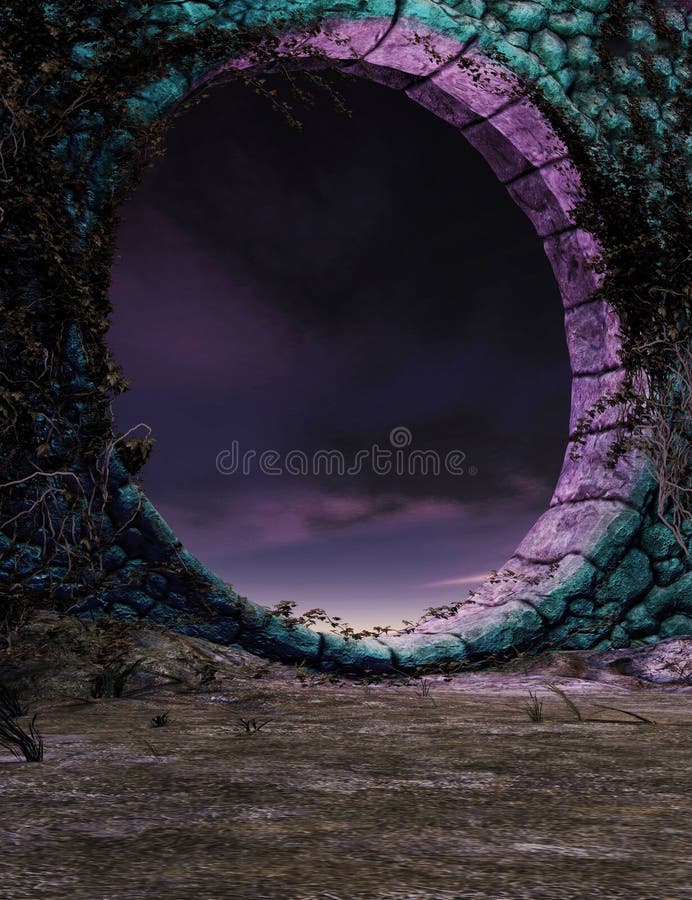 Fantasy portal stock illustration. Illustration of mystic - 57578273
