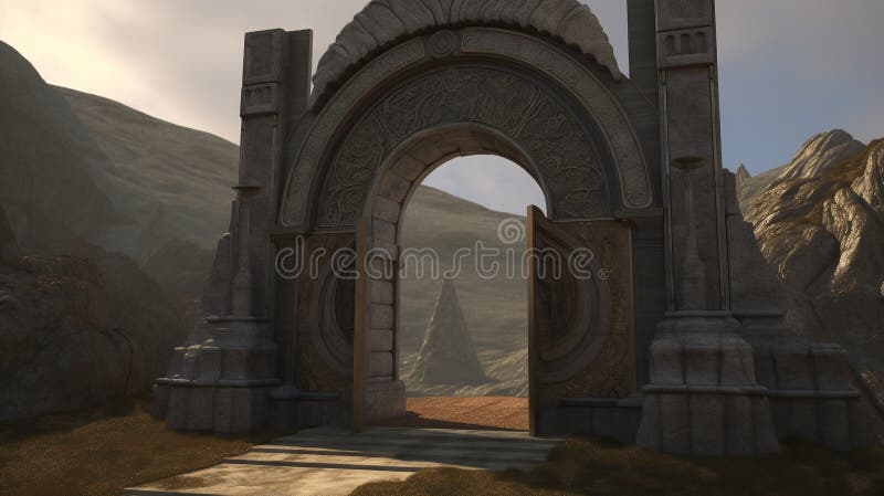 Fantasy Portal To Another Dimension Abstract Background 3d Illustration ...