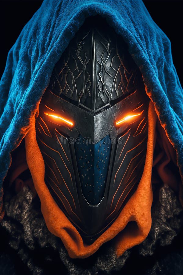 Demon King of the Darkness Face Stock Illustration - Illustration of ...