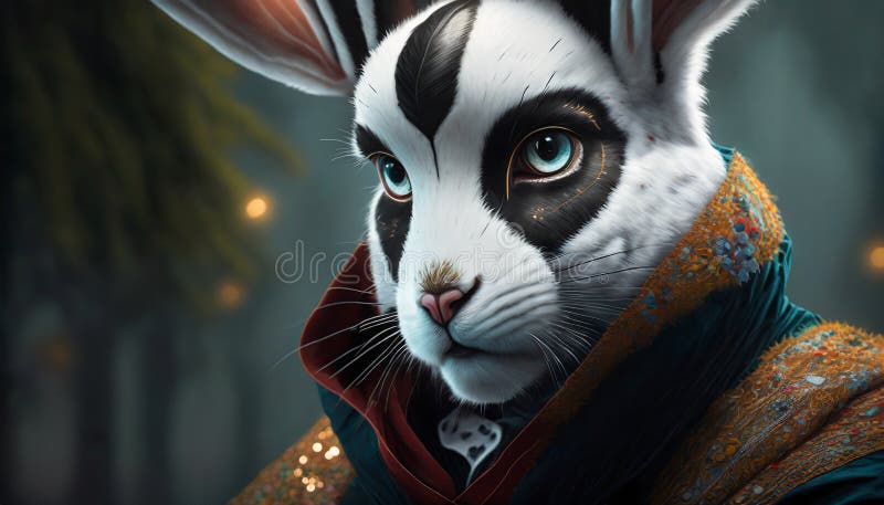 Fantasy rabbit character stock illustration. Illustration of game ...