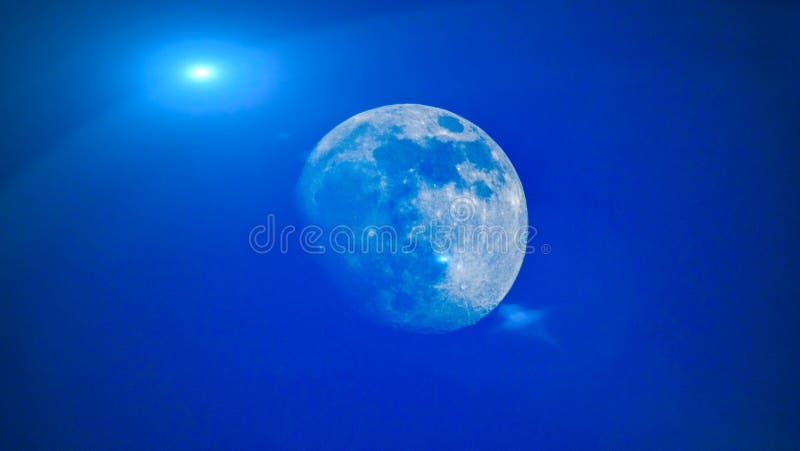 Real Moon Closeup Photograph. Earth S Satellite Stock Image - Image of ...